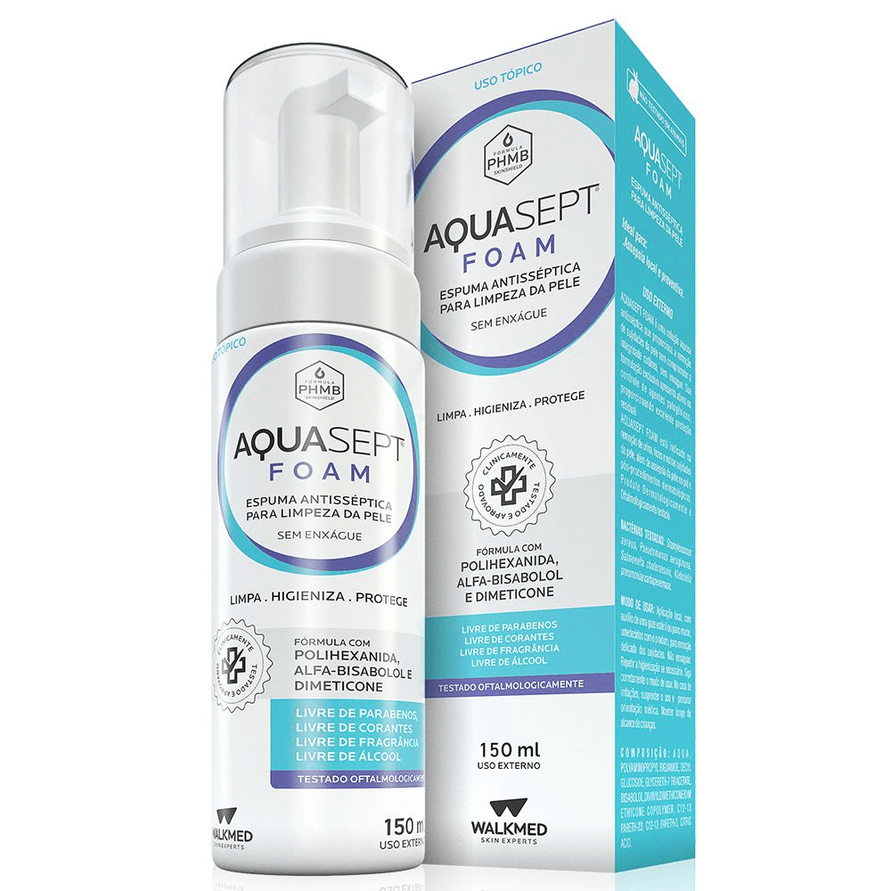 Espuma Antisséptica Aquasept Foam | Walkmed - Walkmed